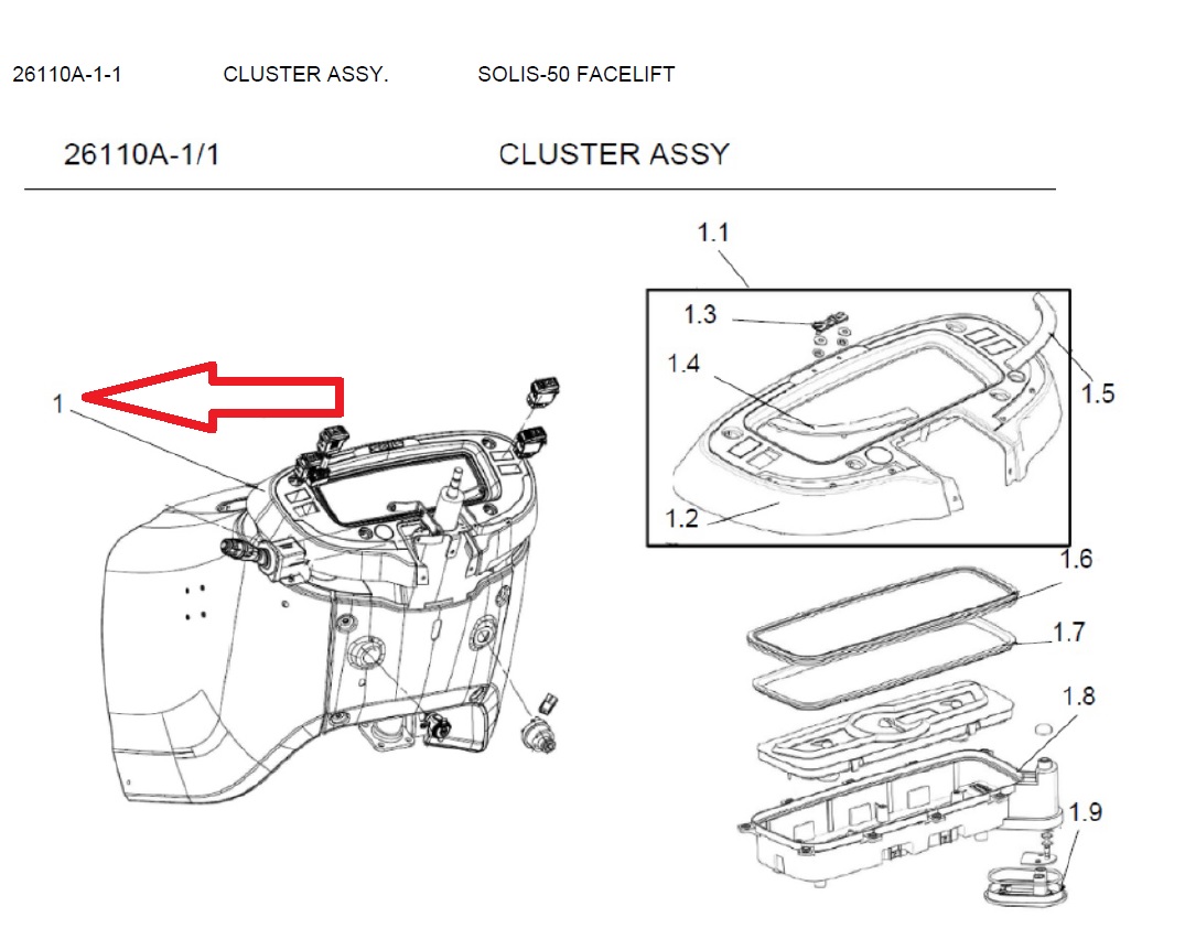 CLUSTER ASSY (FOR 8+2 TRANSMISSION) | Fudex Landmaschinen GmbH