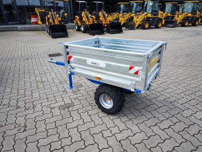 Fudex 500 kg Kippanhänger für Quad Kleintraktor oder Rasentraktor ...